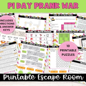 Pi Day Escape Room - Fun Printable Puzzle Game for Kids, Tweens - Pi ...