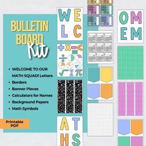 Math Classroom Bulletin Board Kit: Welcome to Our Math Squad - Upper ...