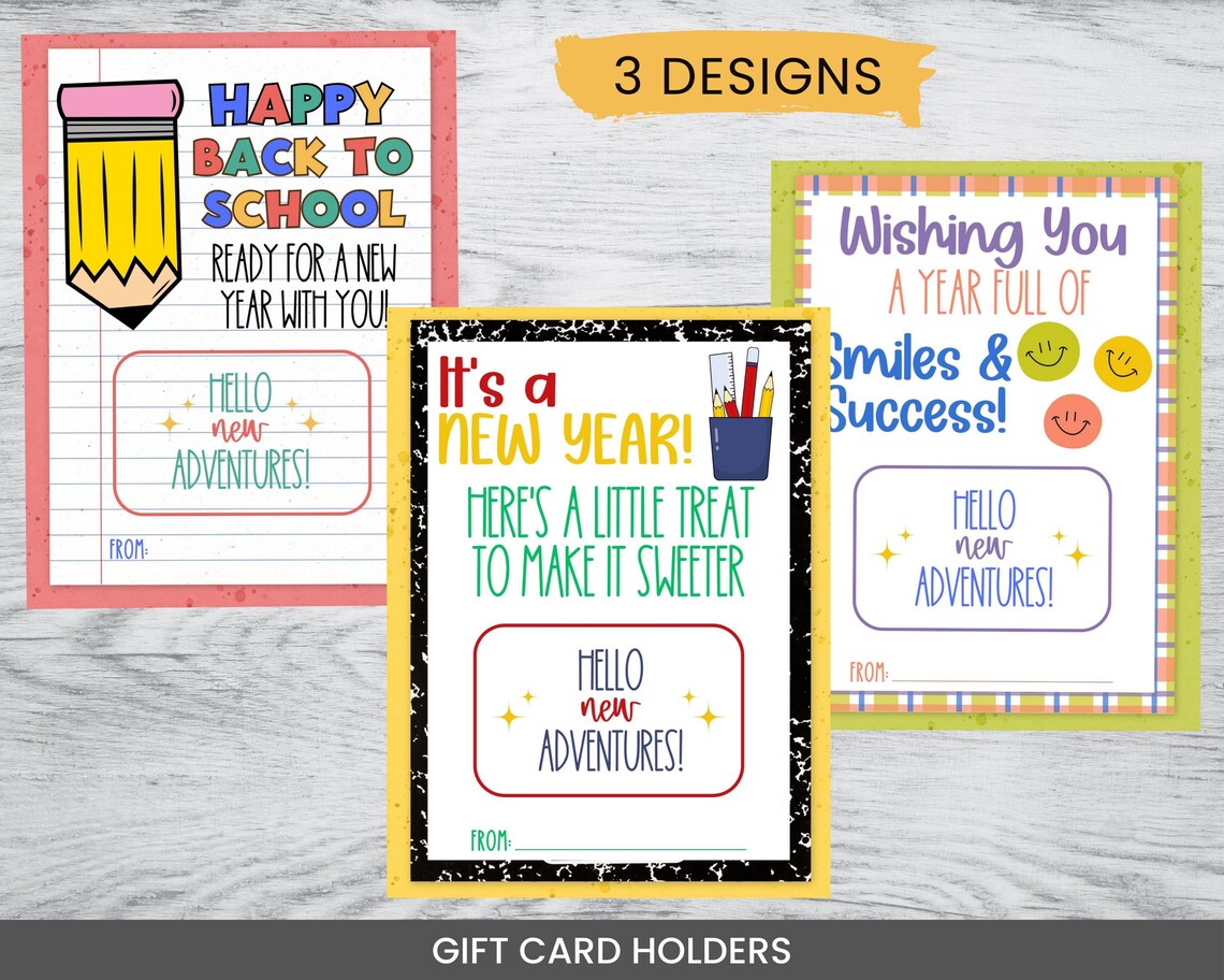 Teacher Back to School Gift Card Holders Welcome Back to School Teacher ...