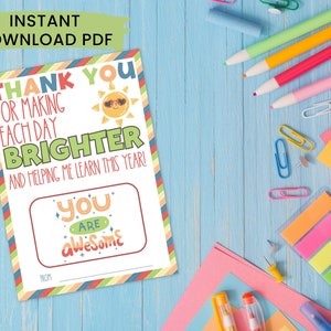 Teacher Appreciation Gift Card Holders Set 2 - Printable Instant ...