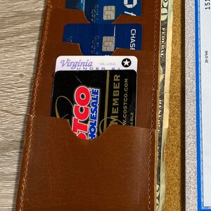 Genuine Leather Checkbook Cover in Black or Brown Slim Tall Narrow ...