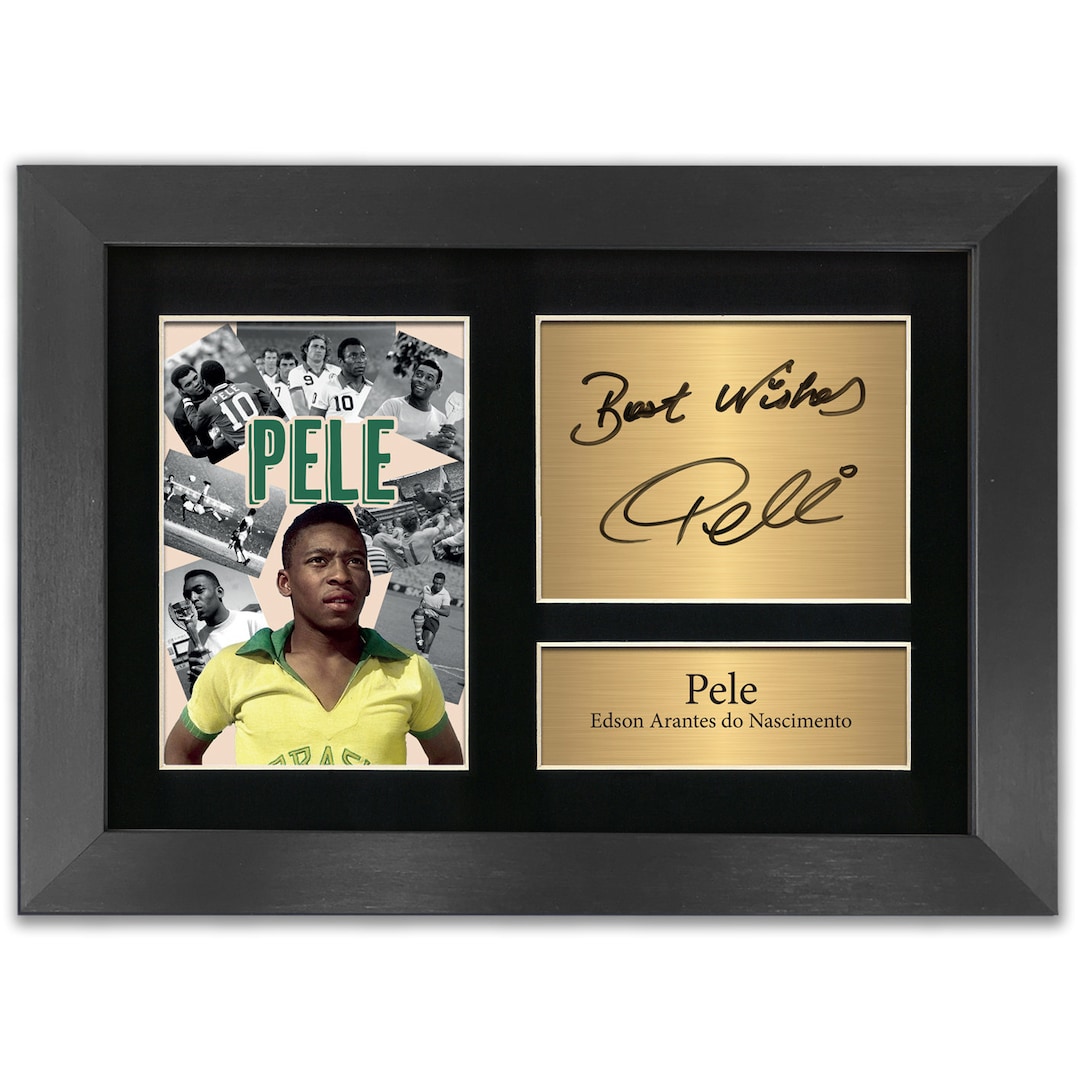 Pele Brazil Football Autograph Photo Print Pelé World Player of the ...