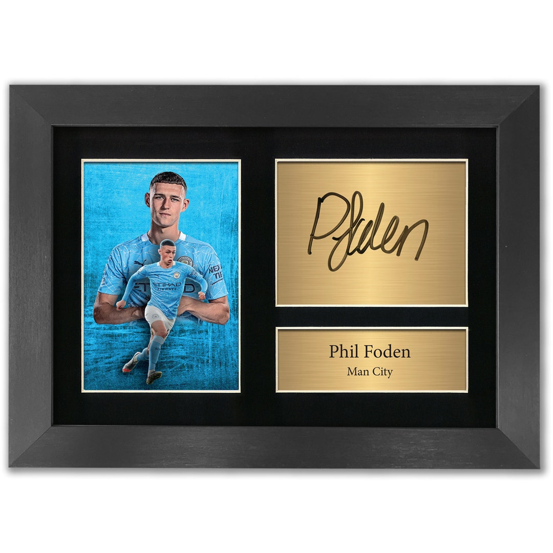 Phil Foden Autograph Player Photo Manchester City Signed A4 Printed ...