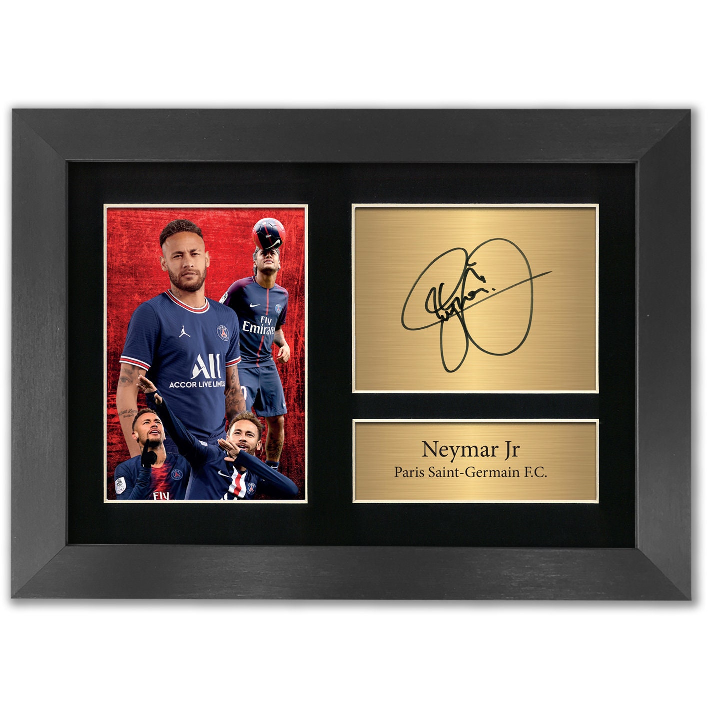 Neymar Jr Autograph PSG Signed A4 Printed Photo Memorabilia ...