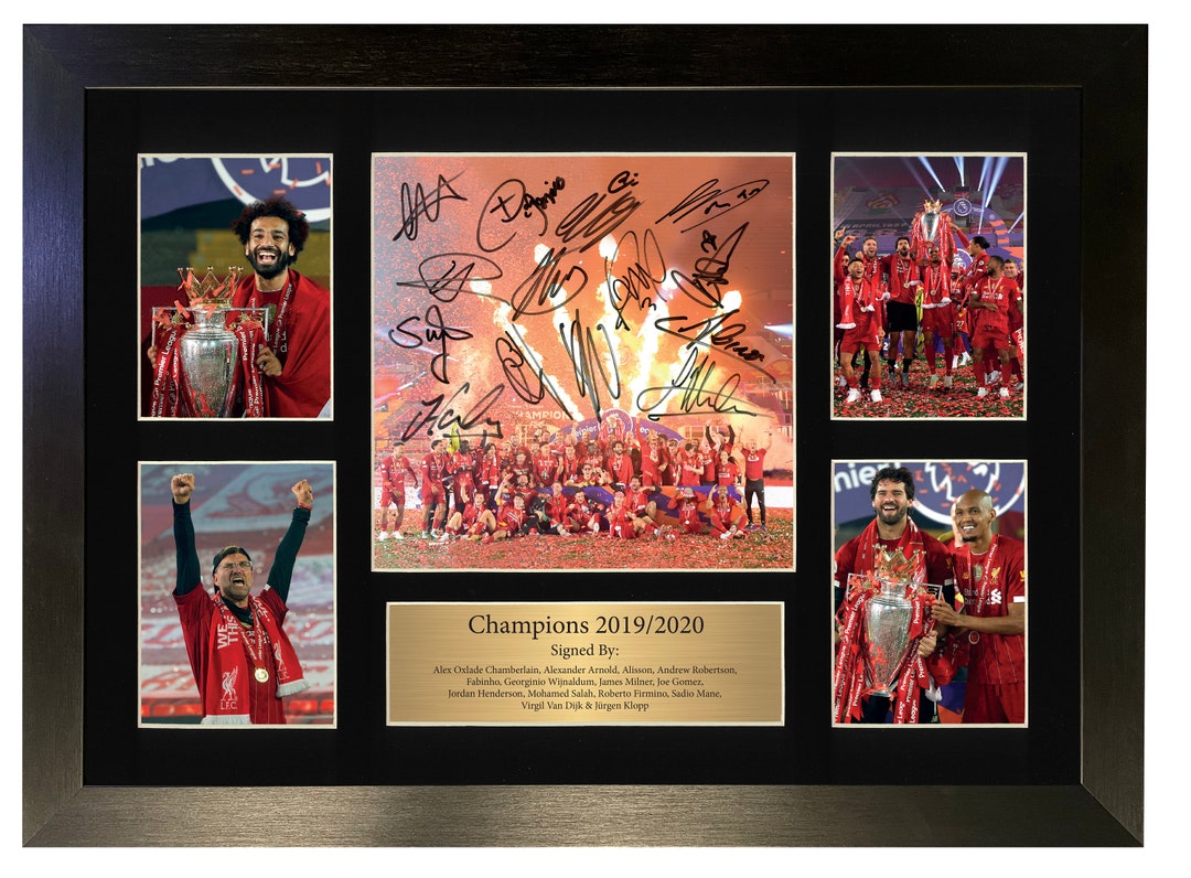 Liverpool Autograph Print Premier League Champions 2019/2020 Poster ...