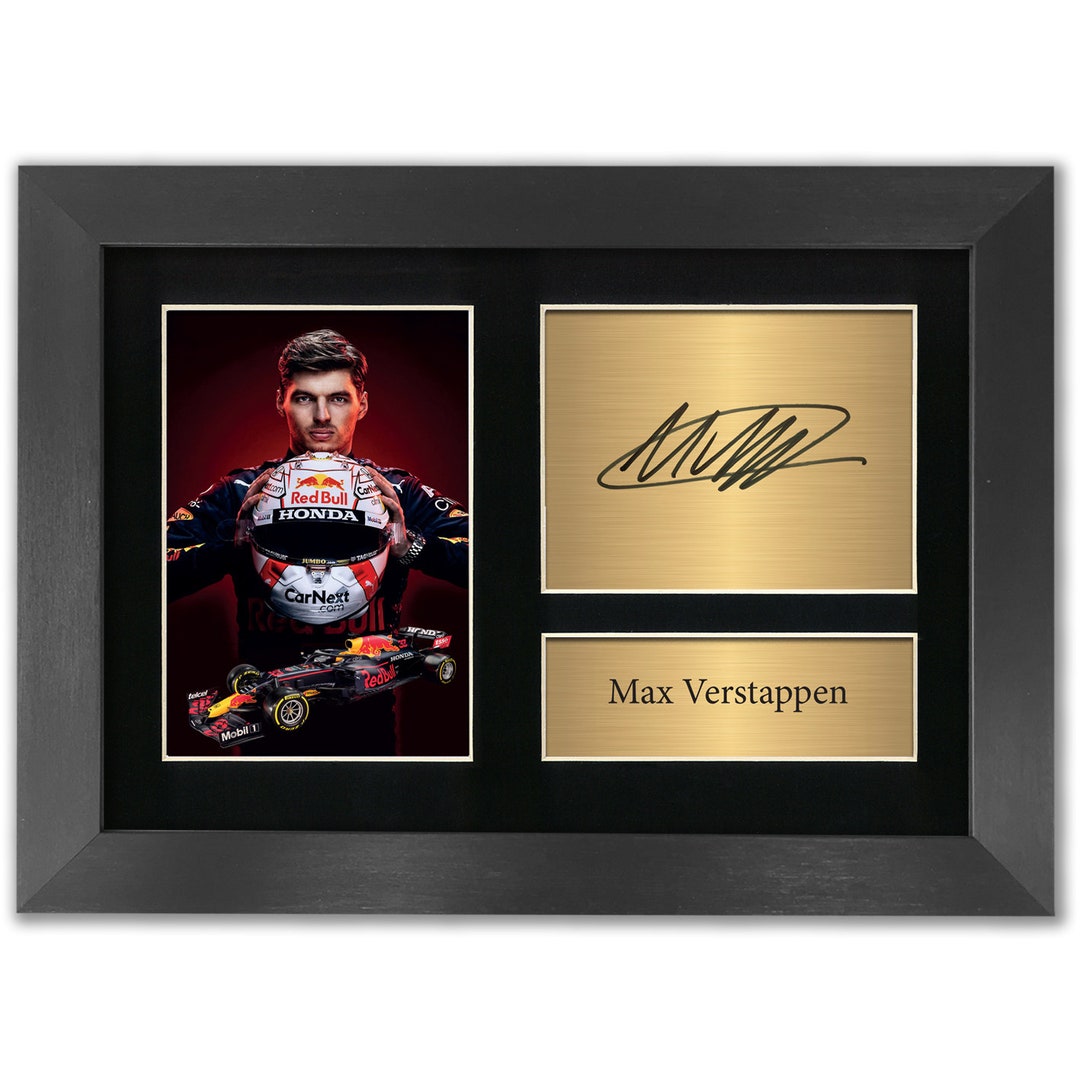Max Verstappen Autograph Formula 1 Presentation Display F1 Signed A4 ...