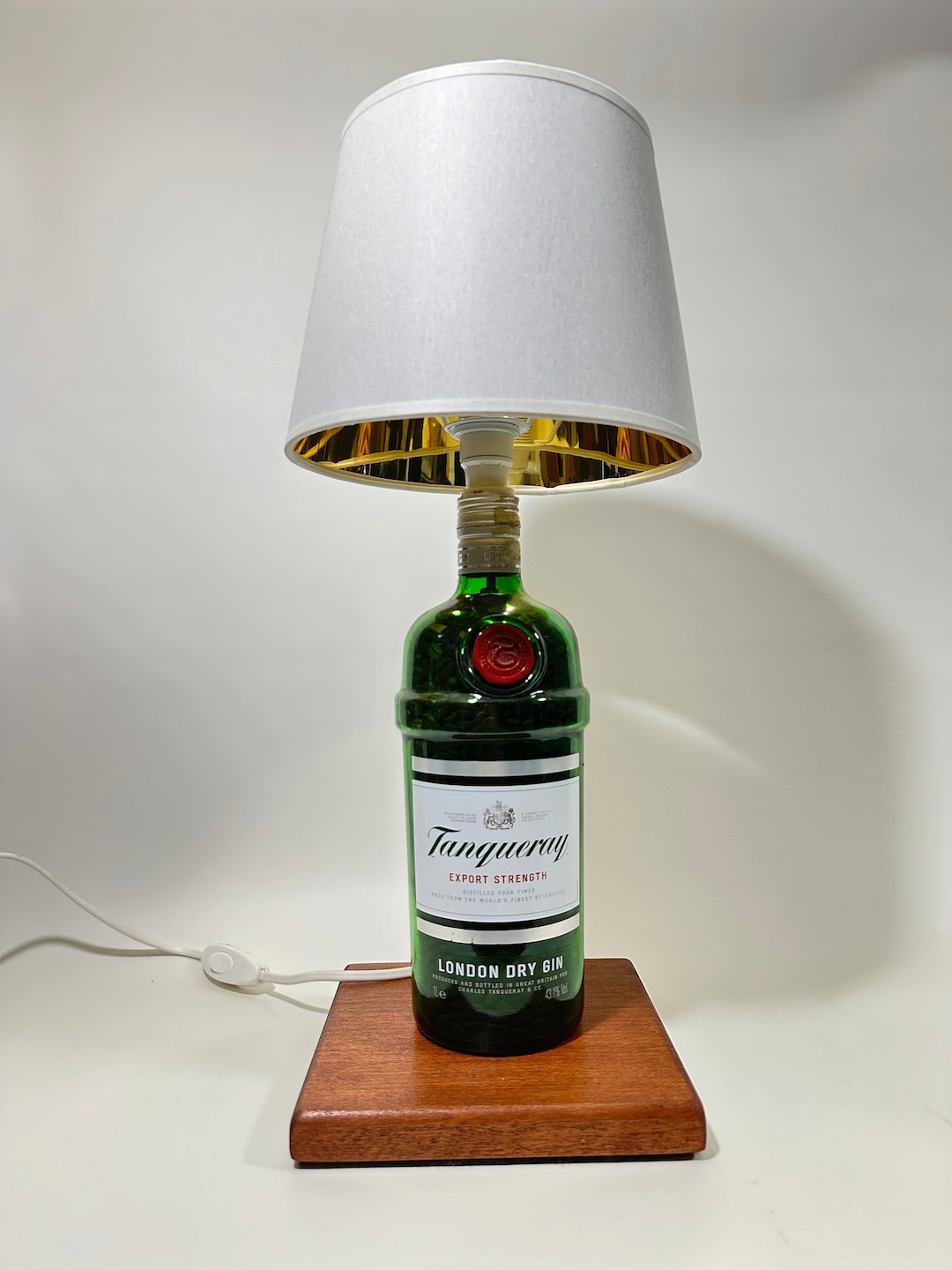 Artisan Tanqueray Gin Lamp, Lamp With Bottle, Glass Lamp, Lamp, Gin ...