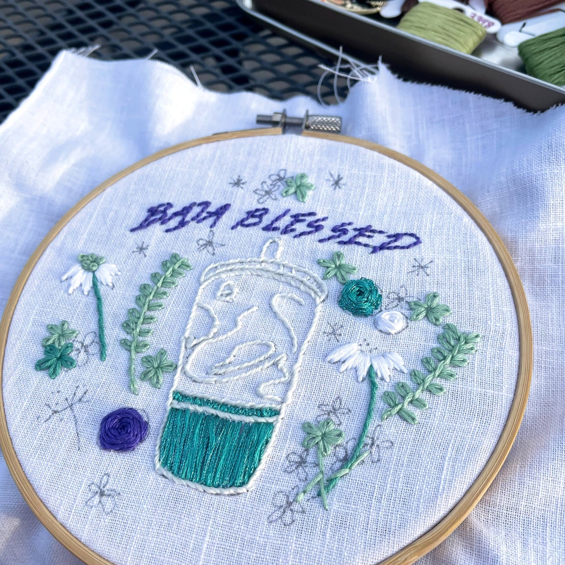 PDF Pattern - Baja Blessed, Intermediate Taco Pop Culture Embroidery ...