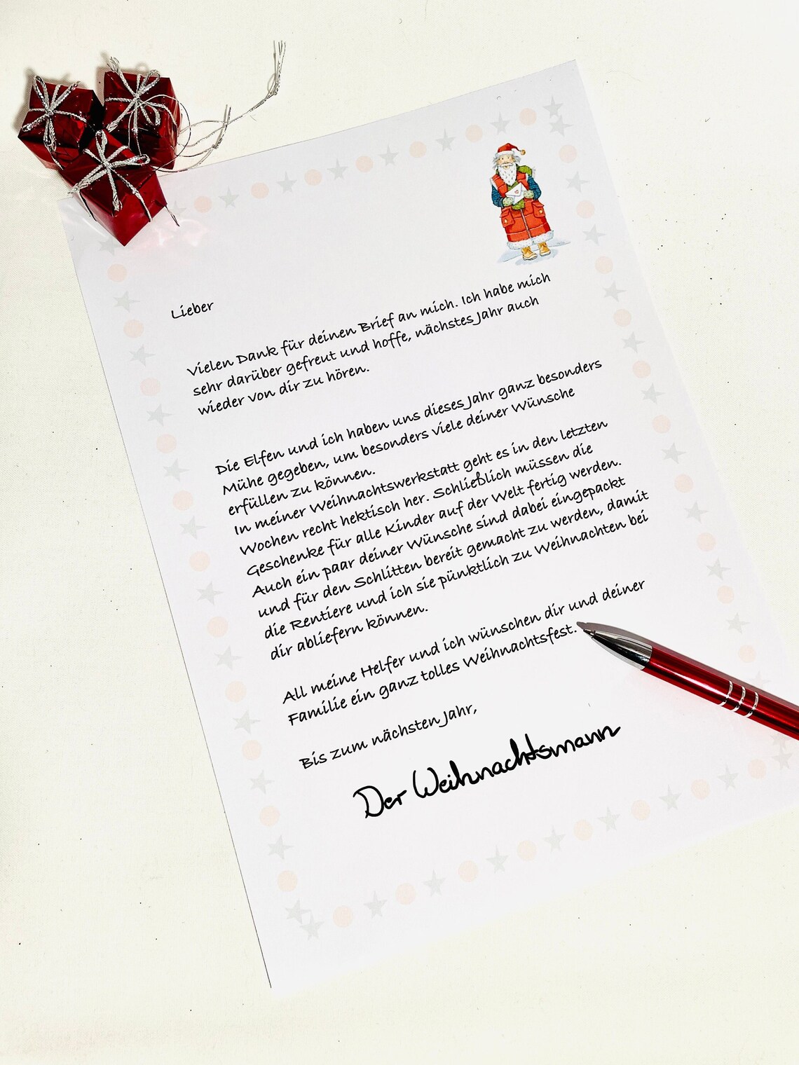 Reply Letter From Santa Claus • Template for Printing • Includes ...