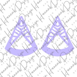 Native Pattern Reuleaux Triangle Boho Earring Svg Laser Cut File for ...