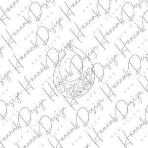 Abstract Moon With Native Pattern Wood Earring Svg Laser Cut File ...