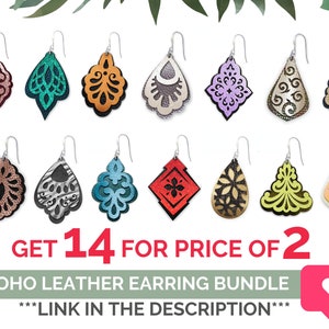 Ornate Seashell Layered Leather Earring Svg Template for Cricut, Sea ...