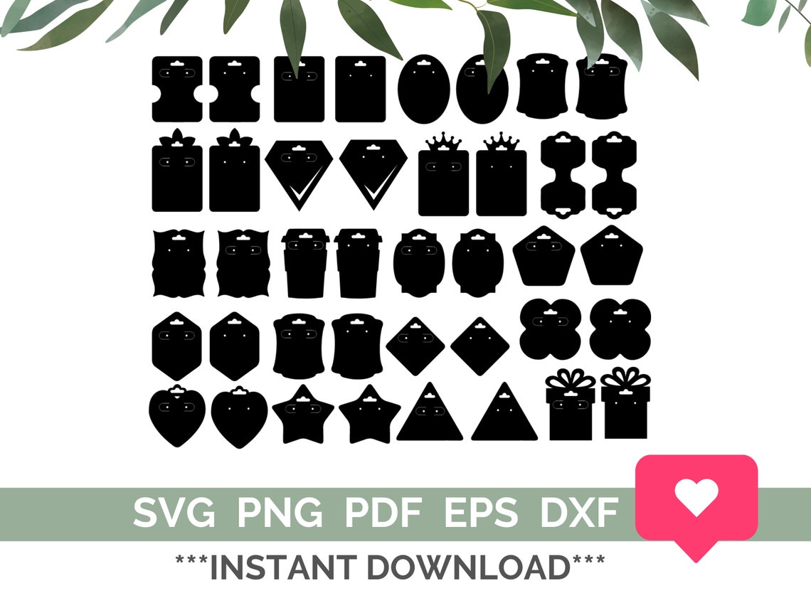 Display Earring Card Svg Earring Display Template Earring - Etsy