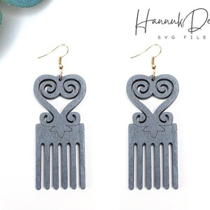 African Ornament Earring Svg Cut File for Glowforge and Cricut, Earring ...
