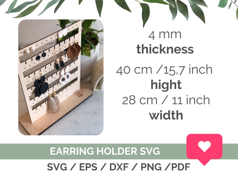 Earring Display Stand SVG Earring Stand SVG Glowforge - Etsy