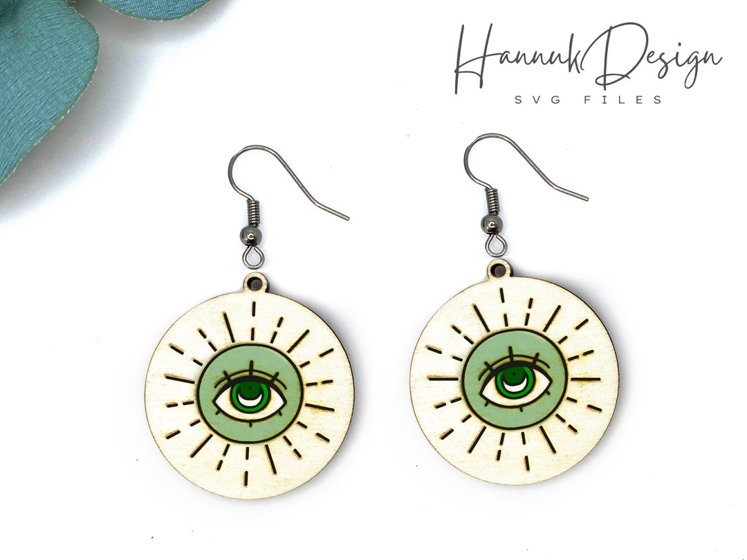 Mystical Eye Earring Svg Laser Cut and Engraving File for Glowforge ...
