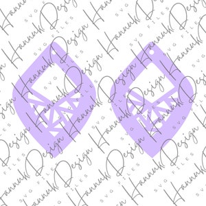 Rounded Diamond Leaf Shape Boho Earring Svg Laser Cut File Forglowforge ...