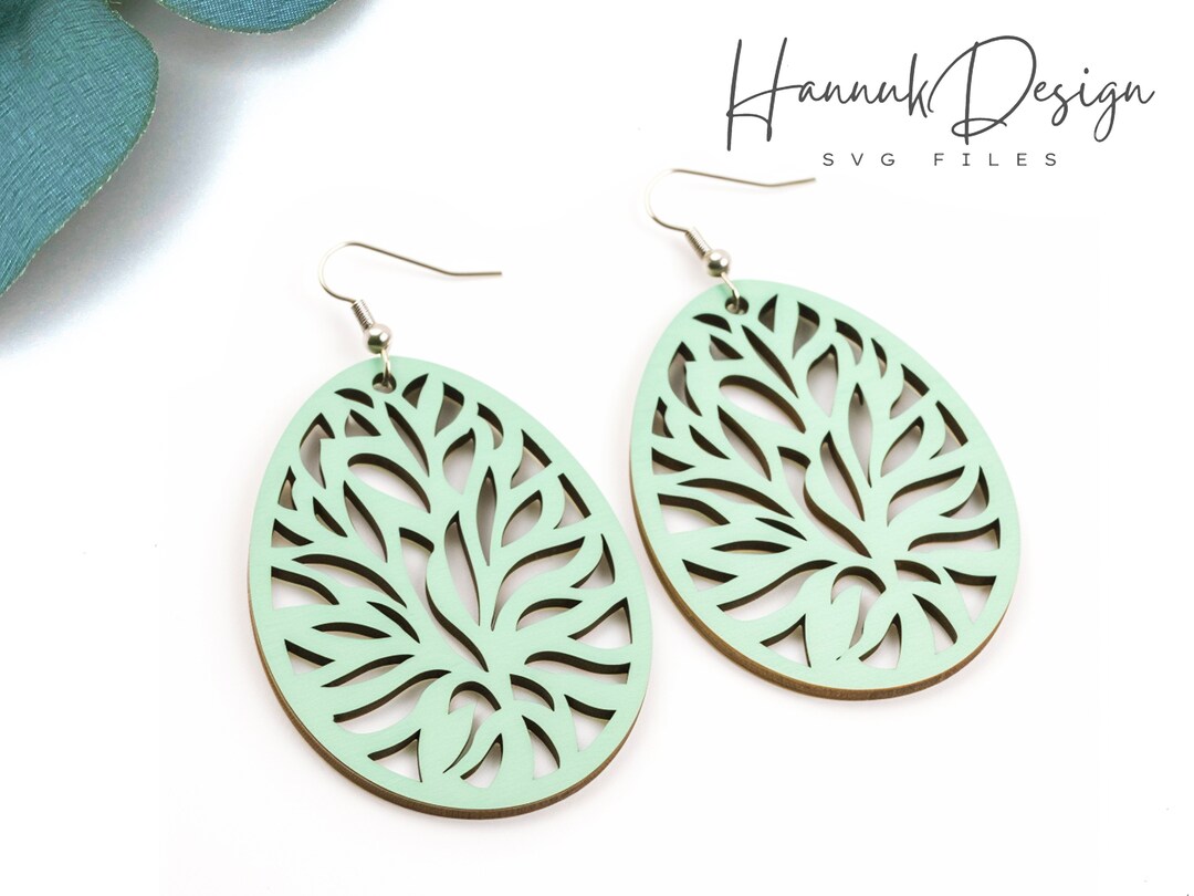 Circle Floral Pattern Boho Earring Svg Laser Cut File for Glowforge ...
