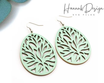 Ornate Seashell Shell Shape Earring Svg Laser Cut File or - Etsy