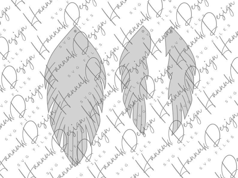 Layered Boho Feather Earring Shapes Svg for Cricut Bohemian - Etsy