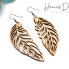 Feather Shape With Native Pattern Earring SVG Laser Cut File for ...