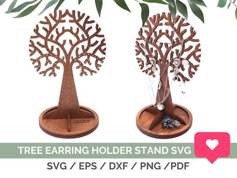 Geometric Tree Earring Display Stand SVG Earring Stand SVG - Etsy