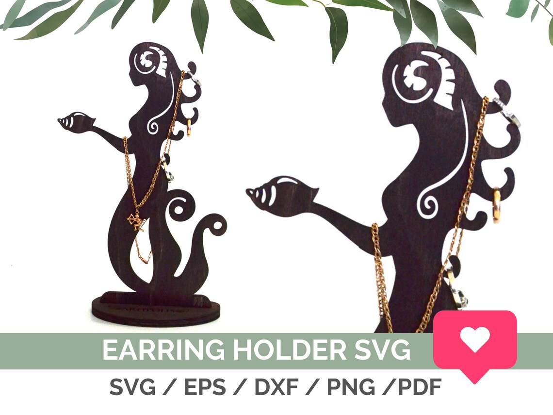 Mermaid Earring Display Stand SVG Earring Stand SVG - Etsy