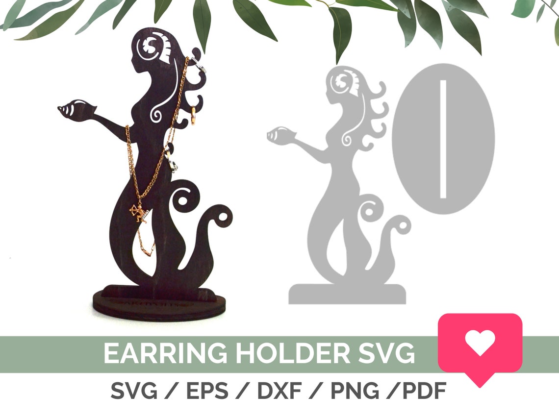 Mermaid Earring Display Stand SVG Earring Stand SVG - Etsy