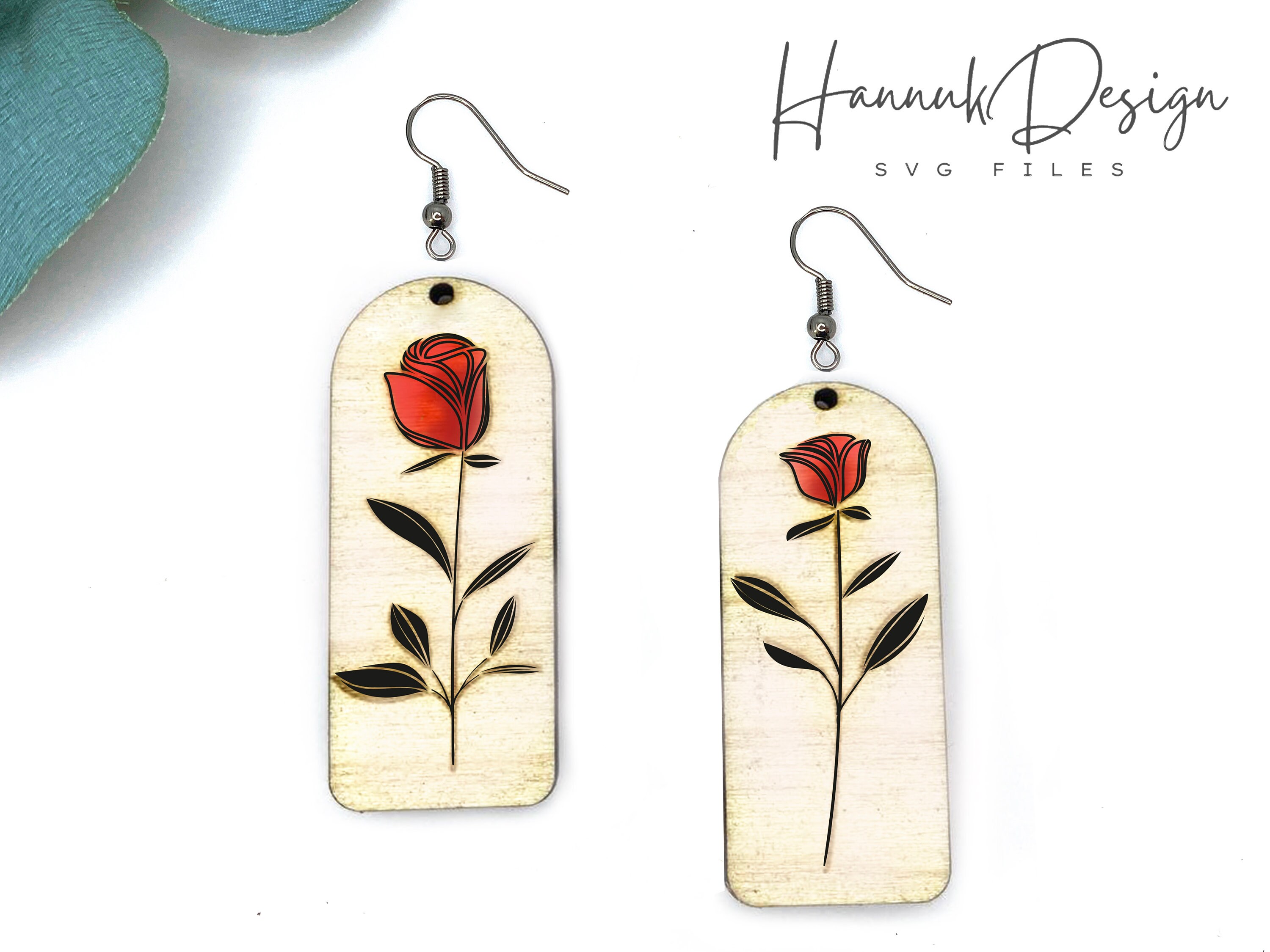 Rose Earring Svg Laser Cut and Engraving File for Glowforge - Etsy