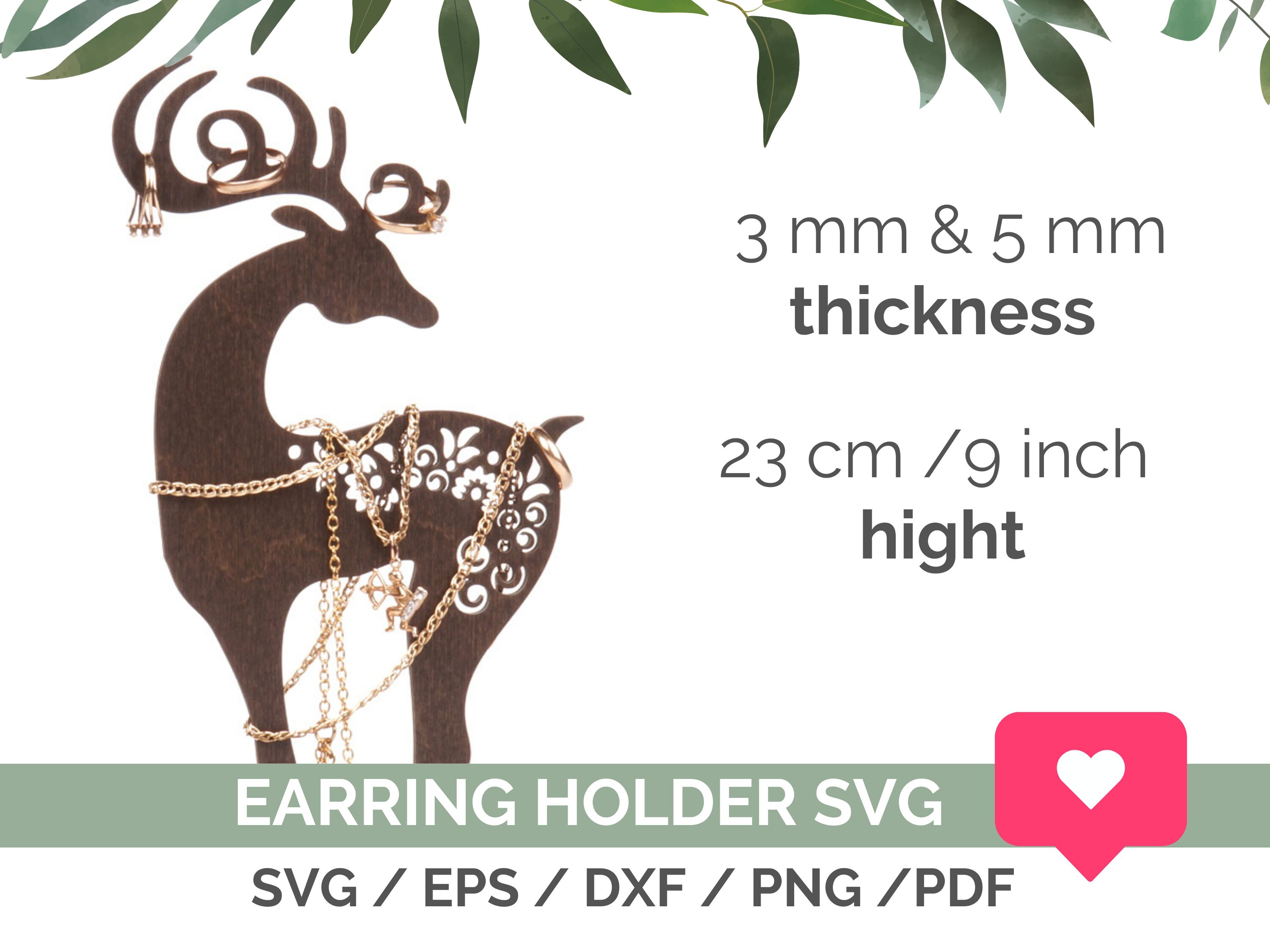 Deer Svg Earring Display Stand SVG Earring Stand SVG - Etsy