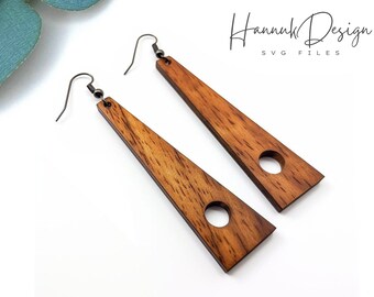 Geometric Triangle Wood Earring Svg Laser Cut File Digital Download - Etsy