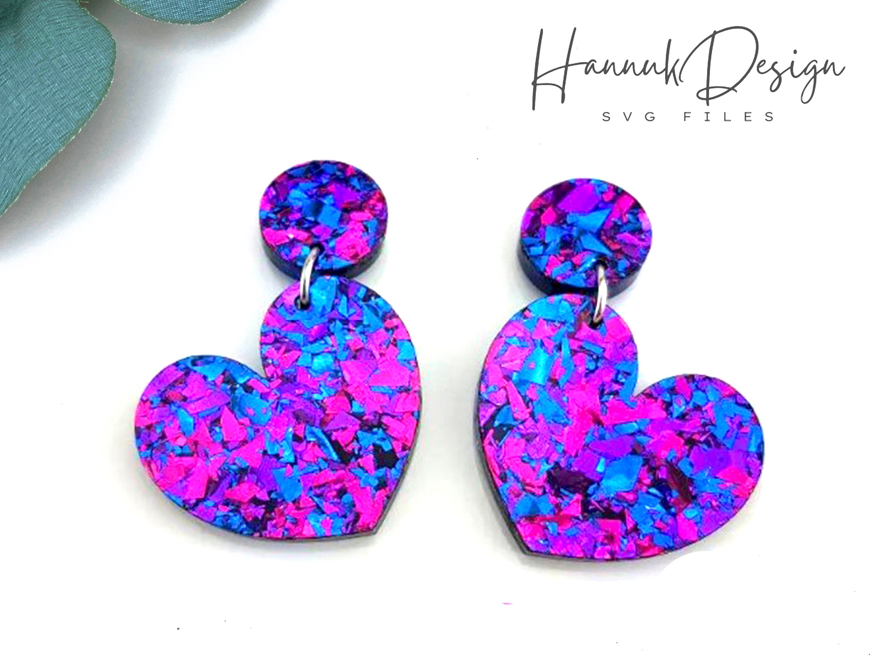 Heart Earrings Svg Wood Earring Svg Laser Cut File for - Etsy Australia