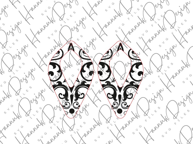 Ornate Boho Earring Svg Laser Cut File for Glowforge Wood - Etsy