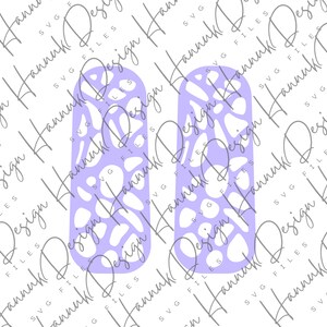 Rounded Rectangle Hole Pattern Earring Svg Laser Cut File for Glowforge ...