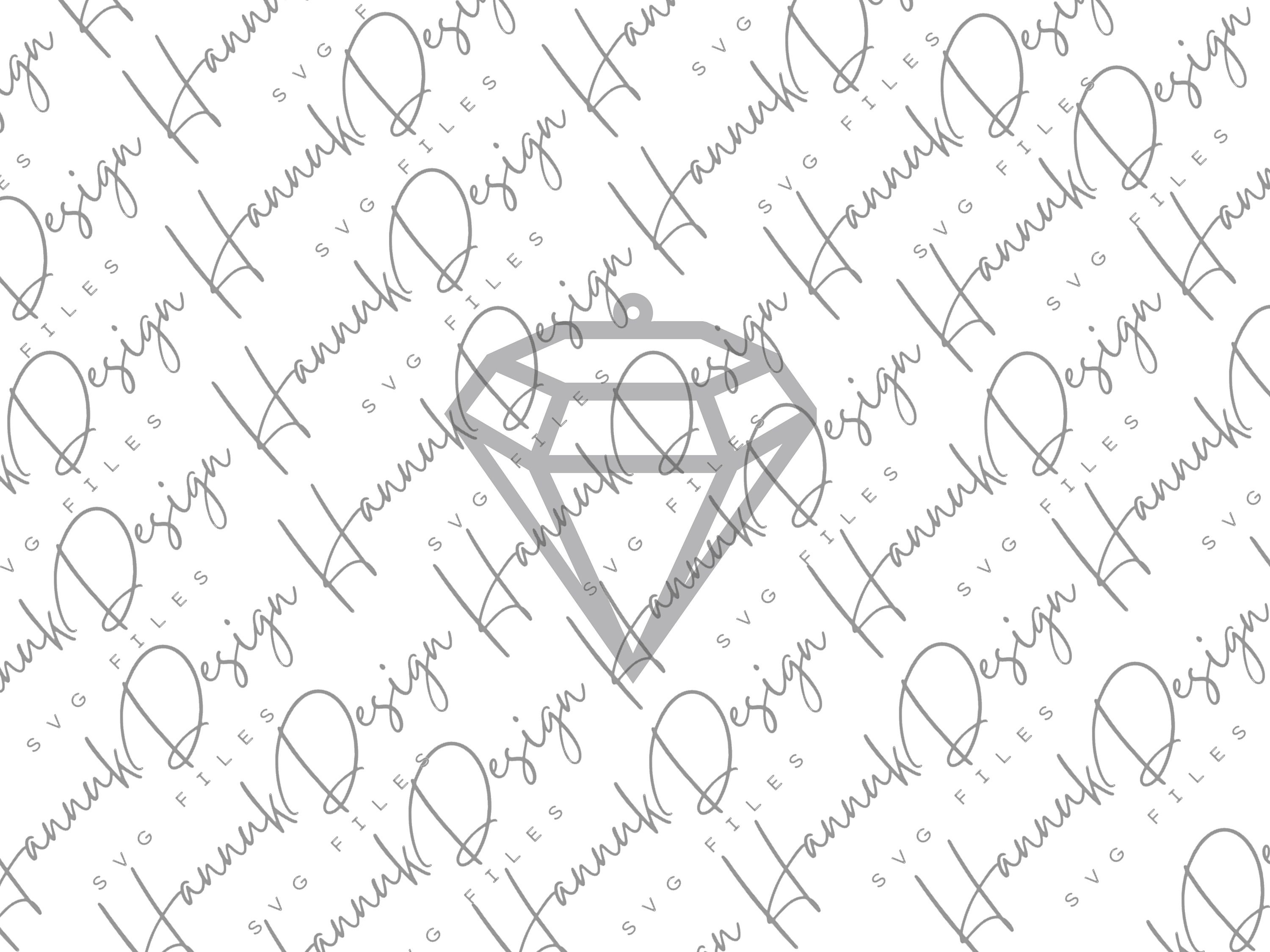 Diamond Earring Svg Laser Cut File for Glowforge Acrylic - Etsy