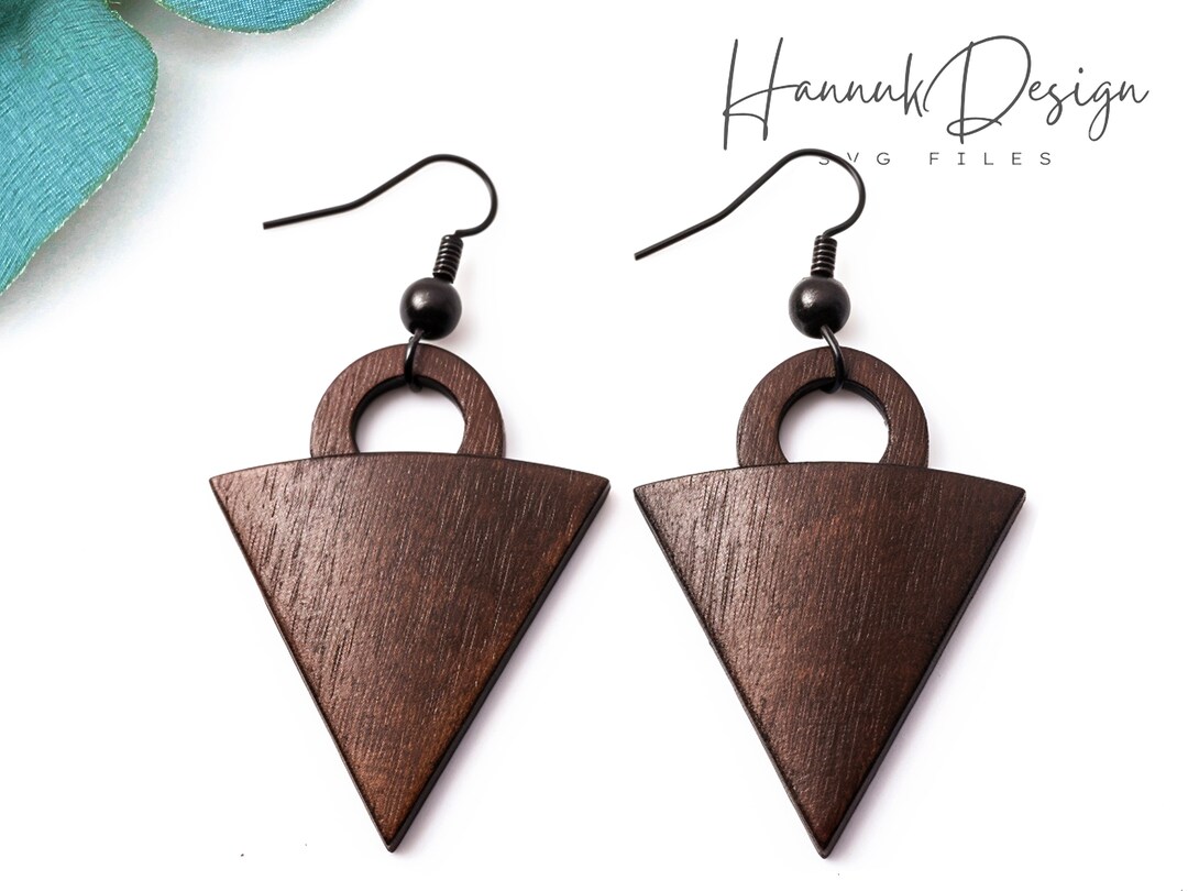 Inverted Cone Shape Wood Earring Svg Laser Cut File Digital Download - Etsy