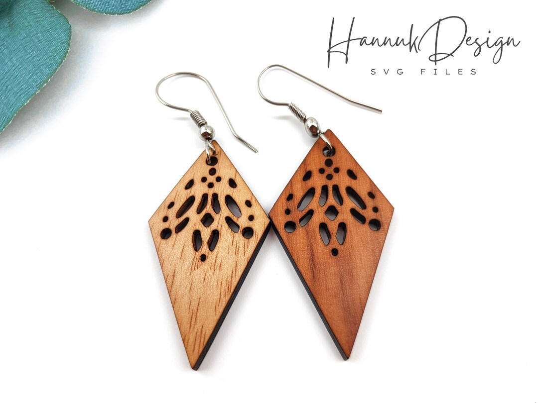 Arrowhead Shaped Wood Earring Svg Laser Cut File Digital Download - Etsy
