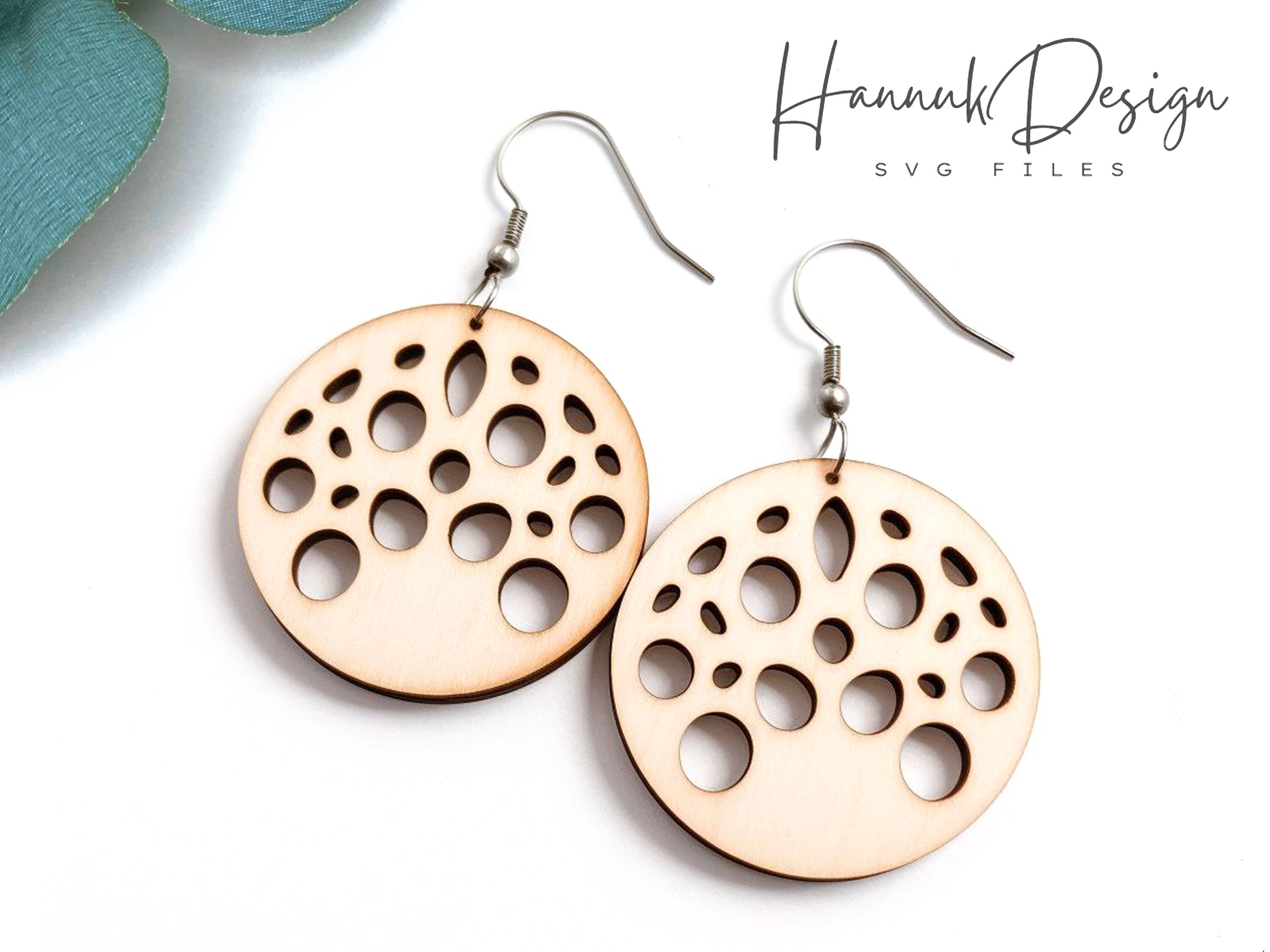 Moon Shape Earring Laser Cut File for Glowforge Circle Witn - Etsy