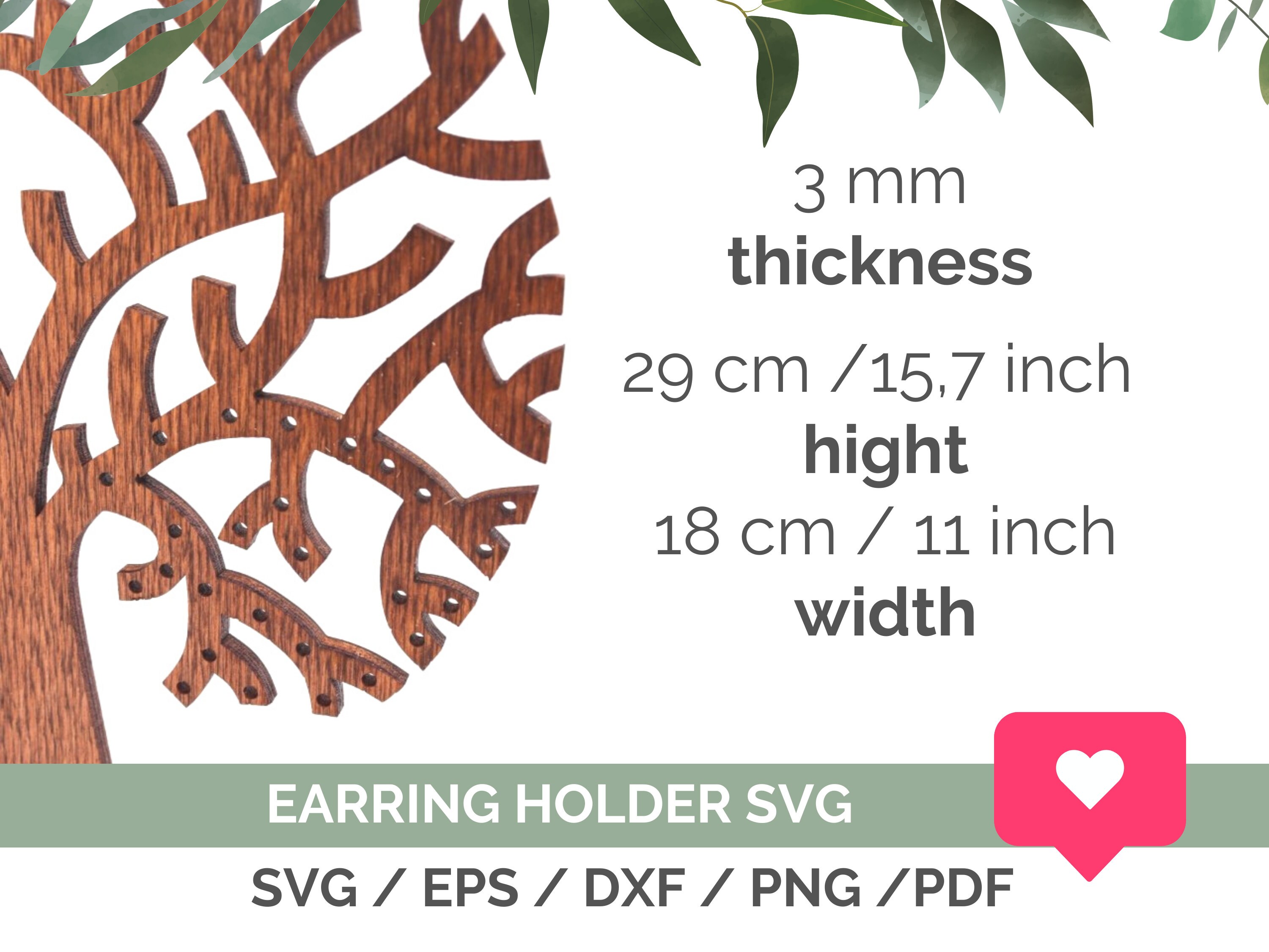 Geometric Tree Earring Display Stand SVG Earring Stand SVG - Etsy