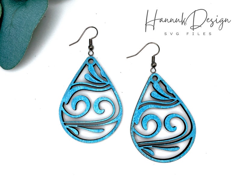 Ornate Classic Wood Earring Svg Laser Cut File for Glowforge - Etsy