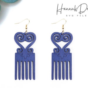African Ornament Earring Svg Cut File for Glowforge and Cricut, Earring ...