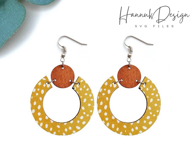 Circle Shapes Earring Svg Wood Earring Svg Laser Cut Earring - Etsy