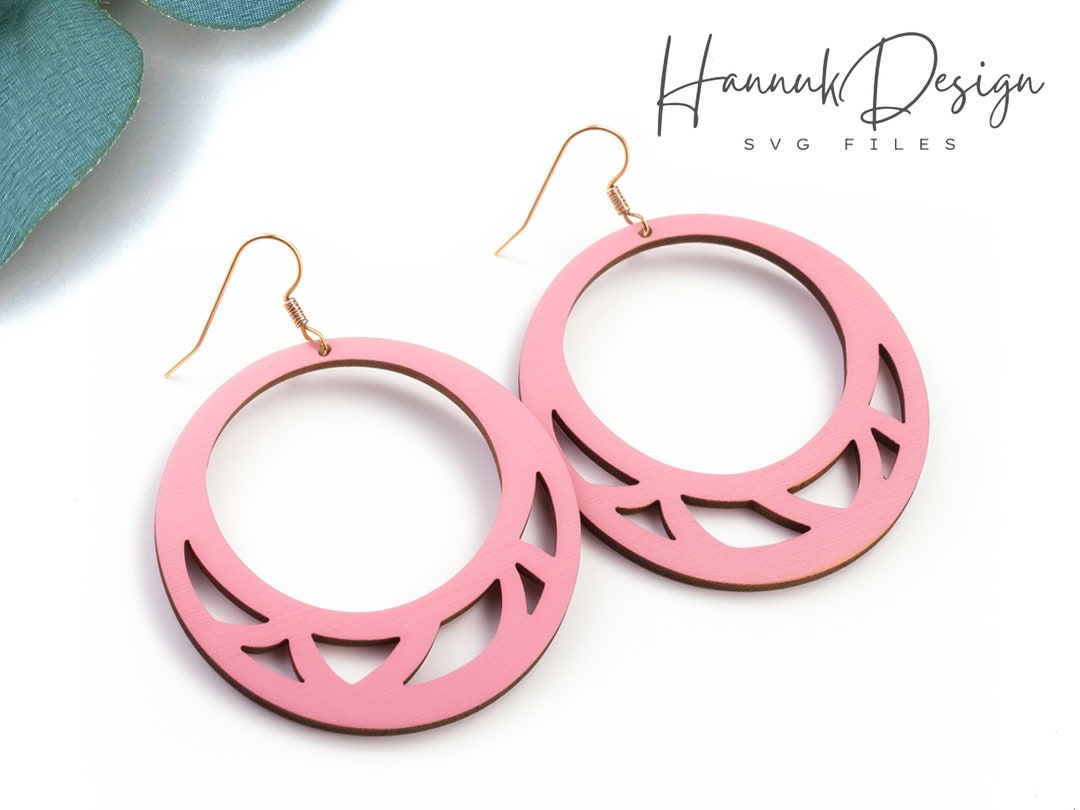 Circle Hoop Shape Boho Earring Svg Laser Cut File for Glowforge ...