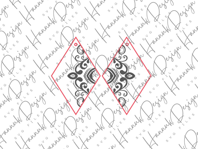 Mehndi Rhombus Earring Svg Laser Cut File for Glowforge Wood - Etsy