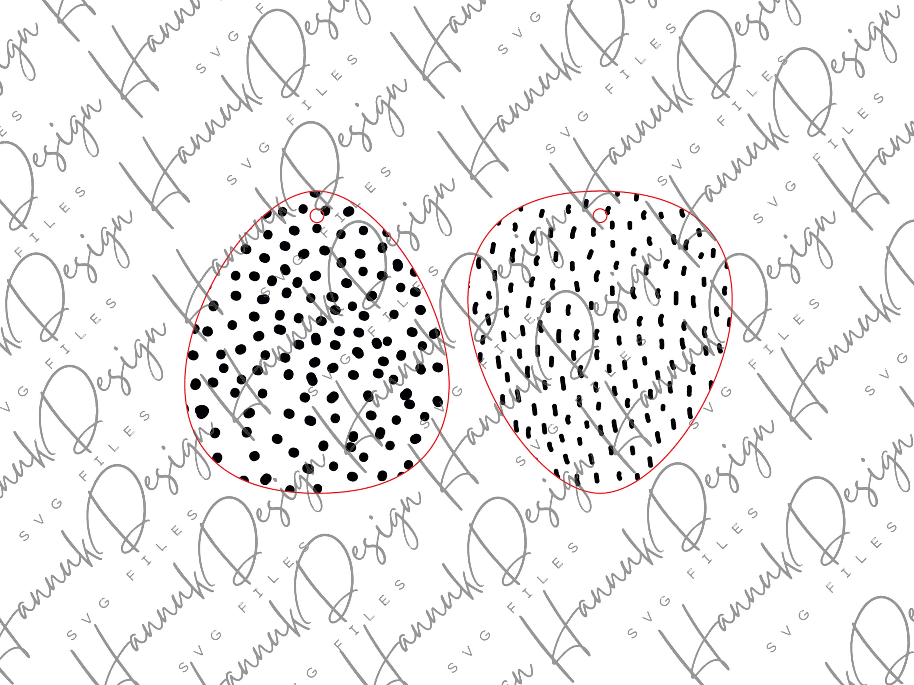Asymmetric Dots Retro Earring Svg Laser Cut and Engraving File - Etsy