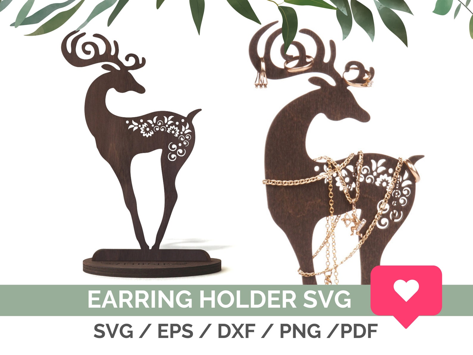 Deer Svg Earring Display Stand SVG Earring Stand SVG - Etsy