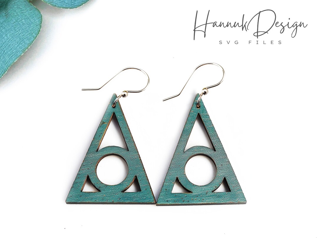 Triangle Earring SVG Laser Cut File, Wood Earrings Template SVG Digital ...