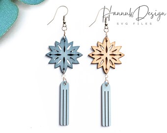 Winter Snowflake Earring Svg Set, Laser Cut File for Glowforge ...