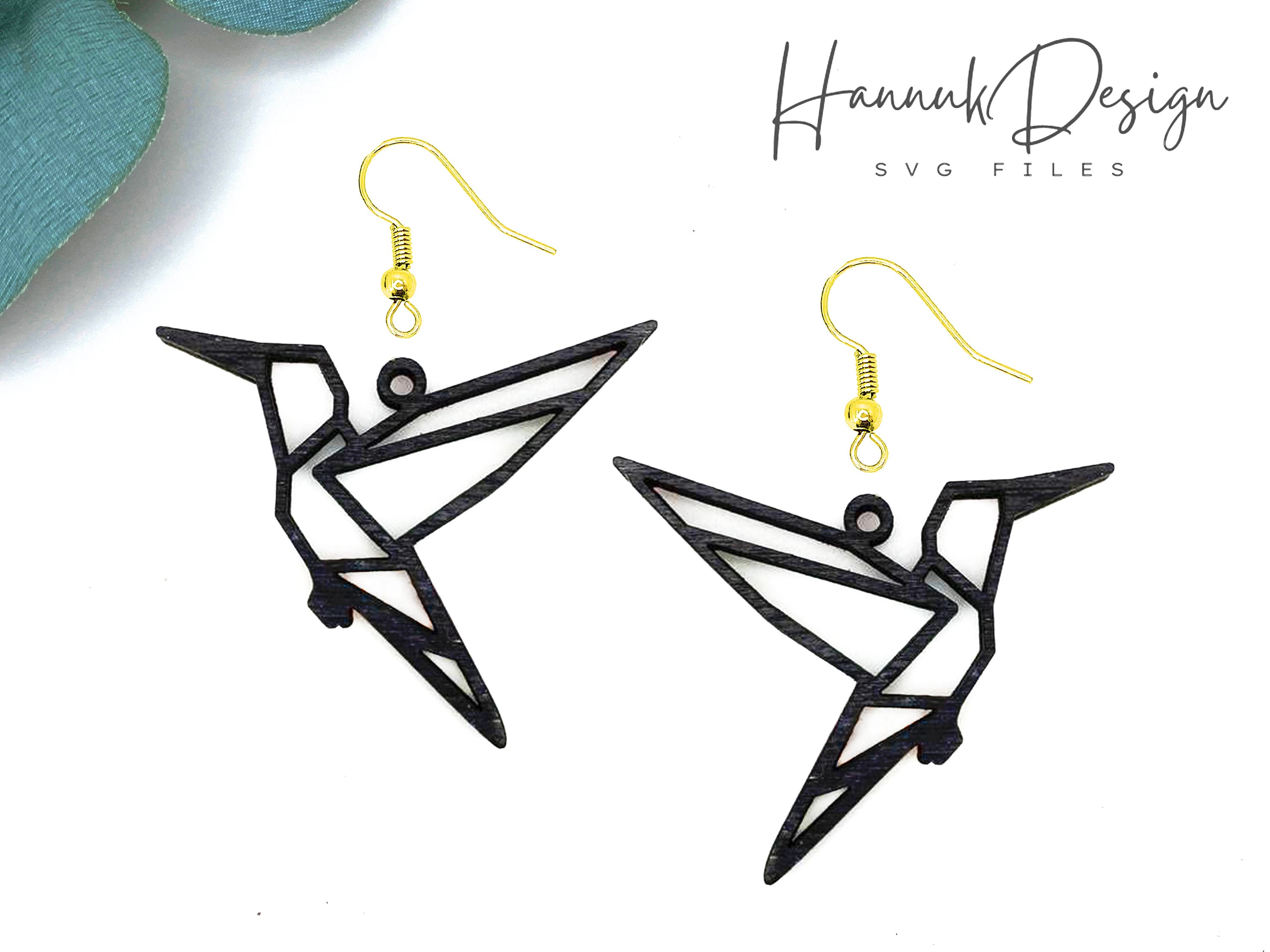 Hummingbird Earring Svg Laser Cut File for Glowforge Wood - Etsy