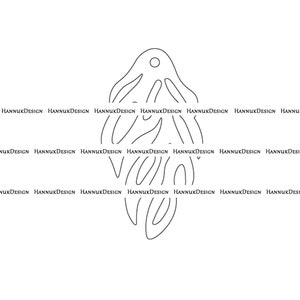 Seaweed Wavy Leaf Wood Earring Svg Laser Cut File Digital Download - Etsy